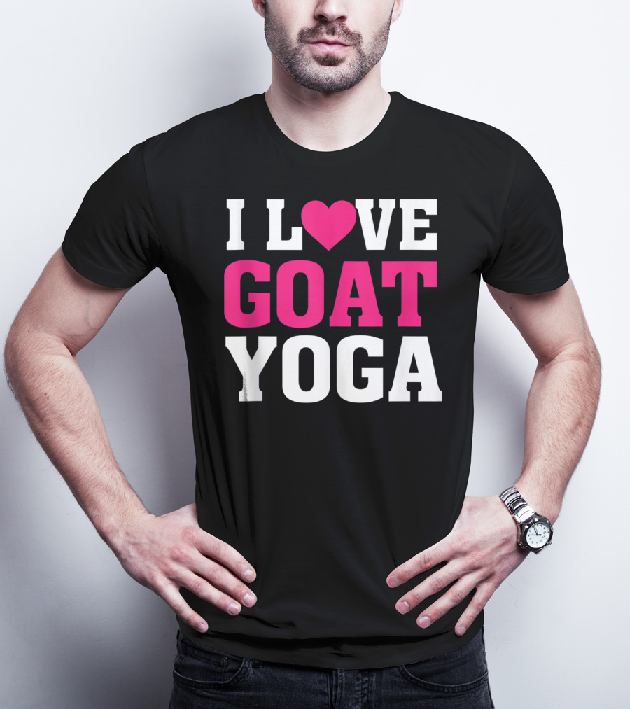 I Love Heart Goat Yoga T-Shirt