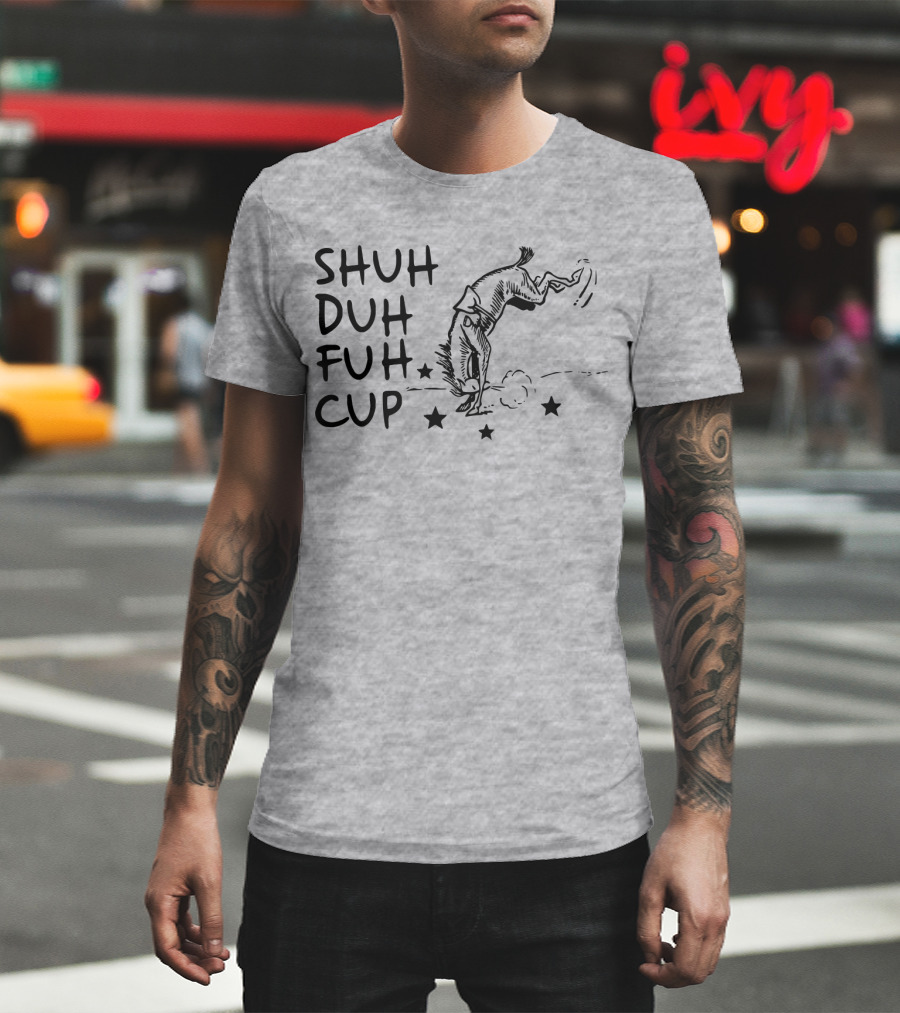 SHUH DUH FUH CUP Donkey Cartoon Stars T-Shirt