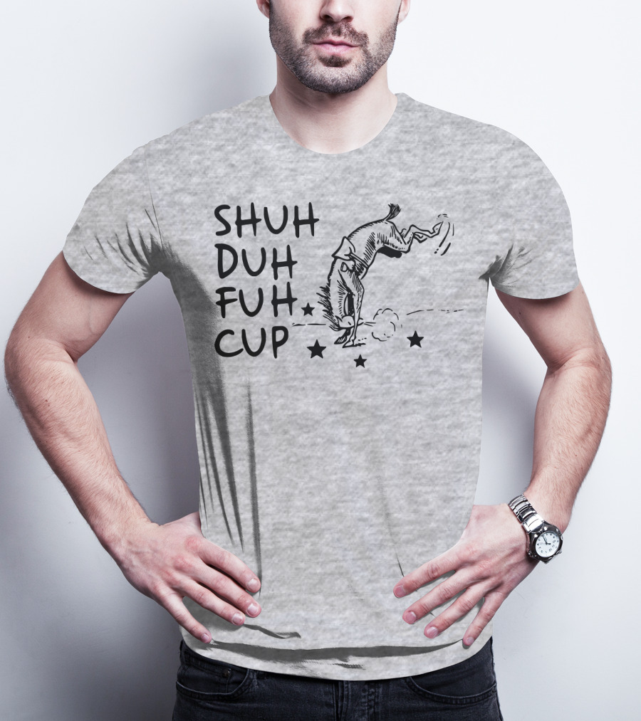 SHUH DUH FUH CUP Donkey Cartoon Stars T-Shirt