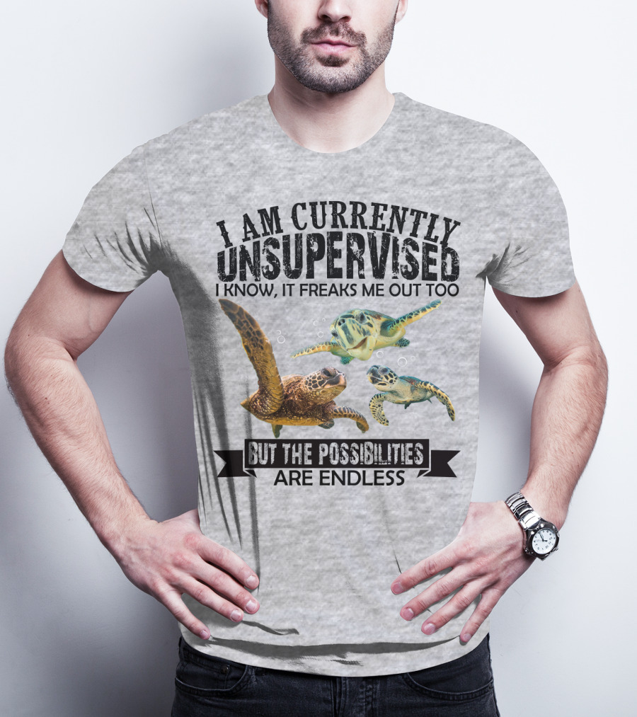 I Am Currently Unsupervised Sea Turtles But The Possibilities Are Endless T-Shirt