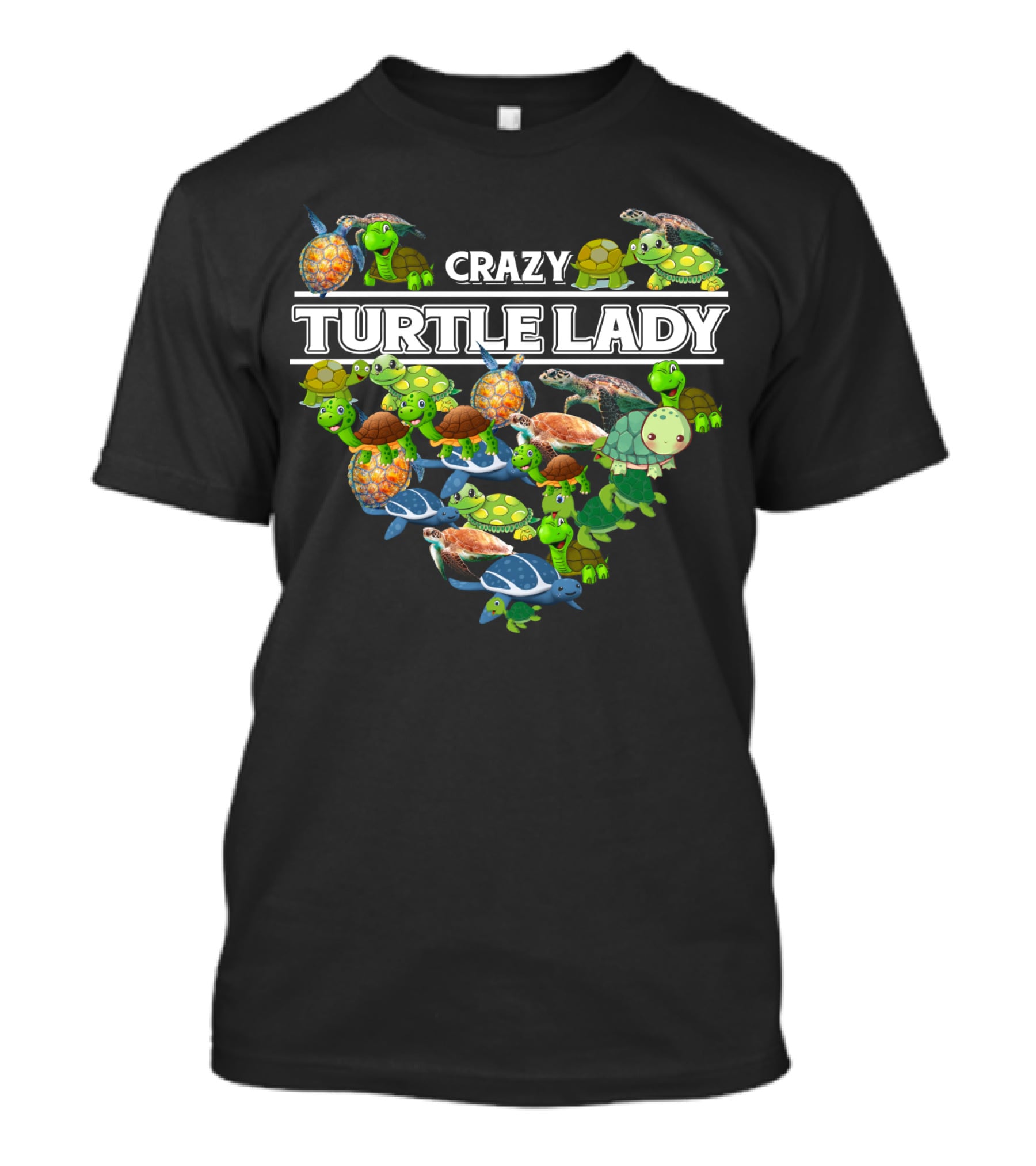 Crazy Turtle Lady Heartful Collection T-Shirt