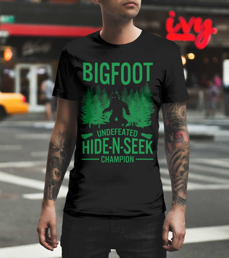 Bigfoot Undefeated Hide-N-Seek Champion T-Shirt