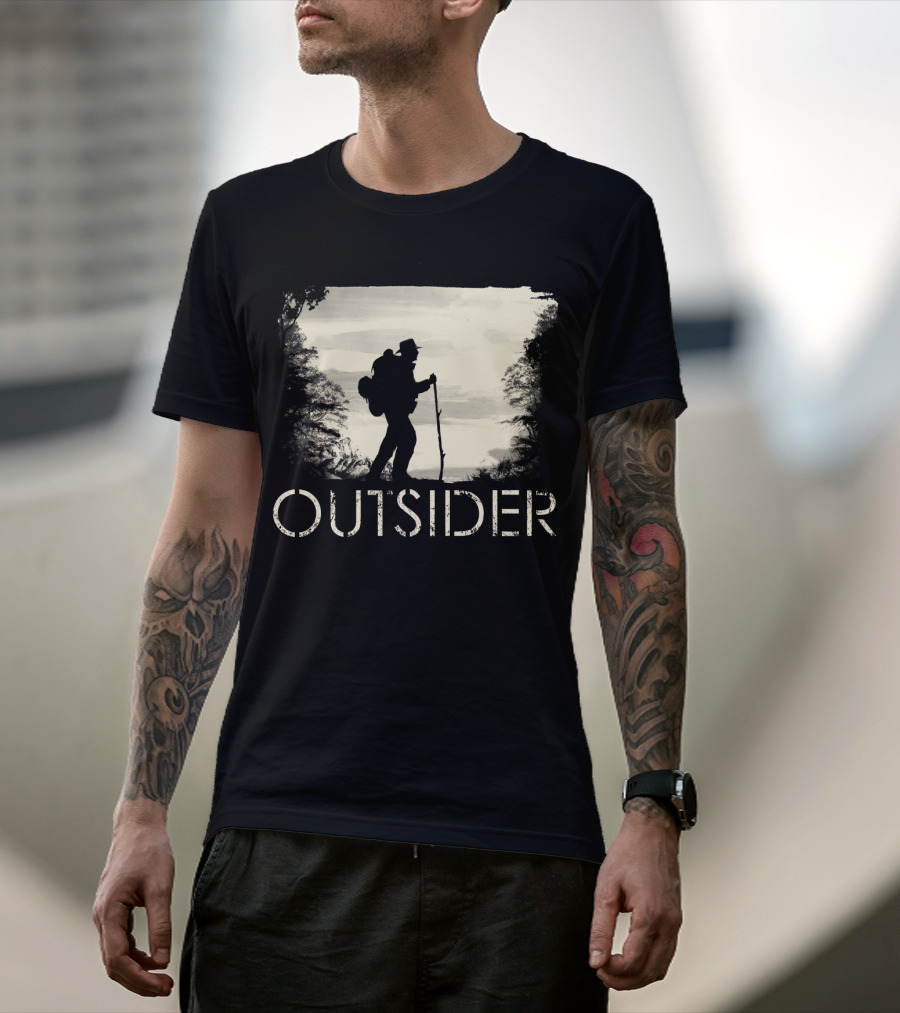 Outsider Hiking Adventure Silhouette Forest T-Shirt