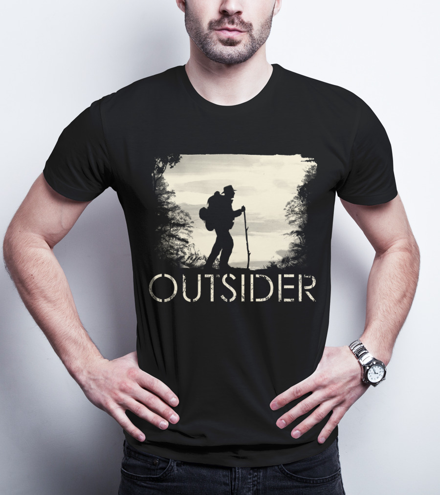 Outsider Hiking Adventure Silhouette Forest T-Shirt