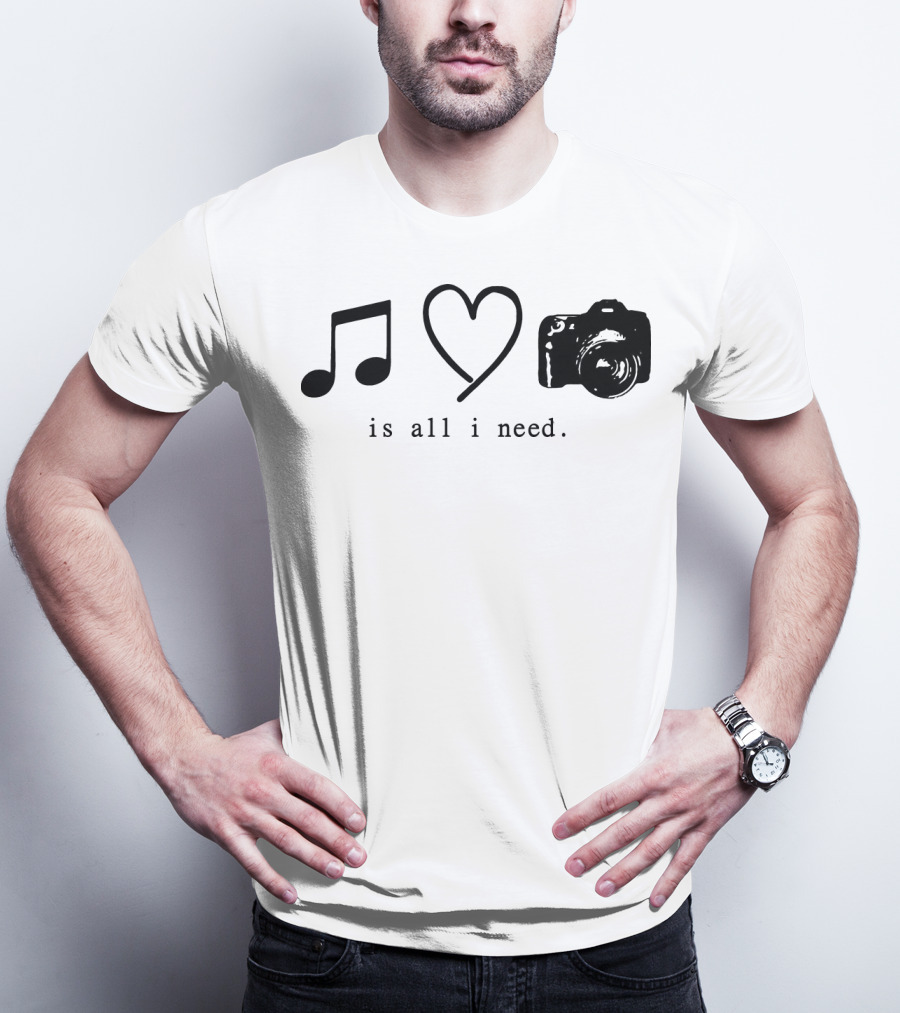 Music Love Camera Is All I Need T-Shirt