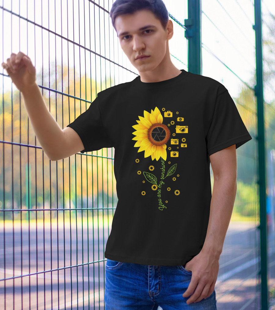 You Are My Sunshine Sunflower Camera Icons T-Shirt