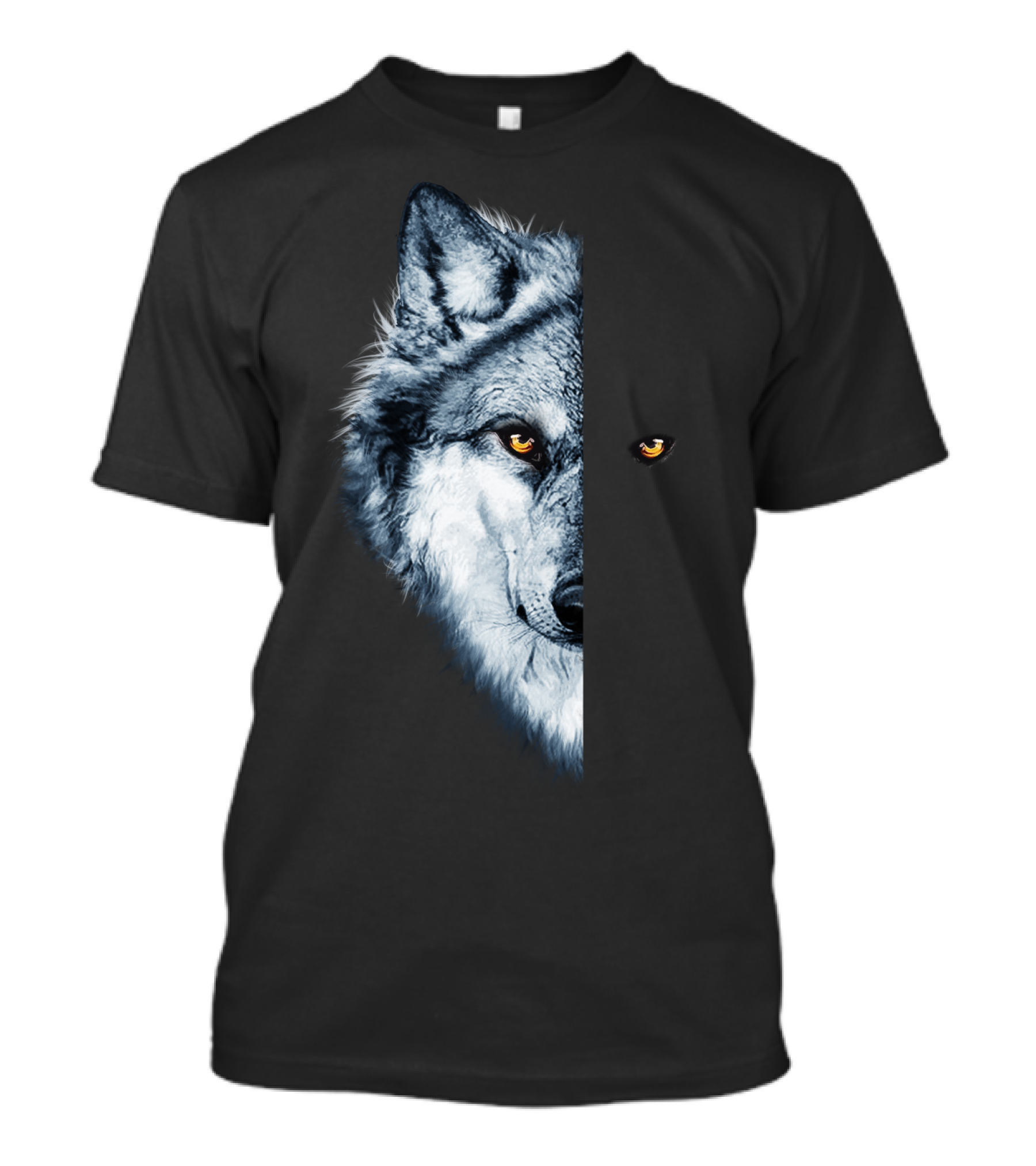 Wolf 2 Faces Half Hidden Dual Glare T-Shirt