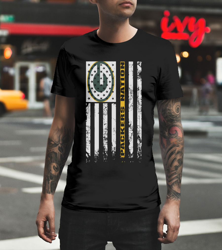 Packers Nation Green Bay Packers Usa Tribute T-Shirt