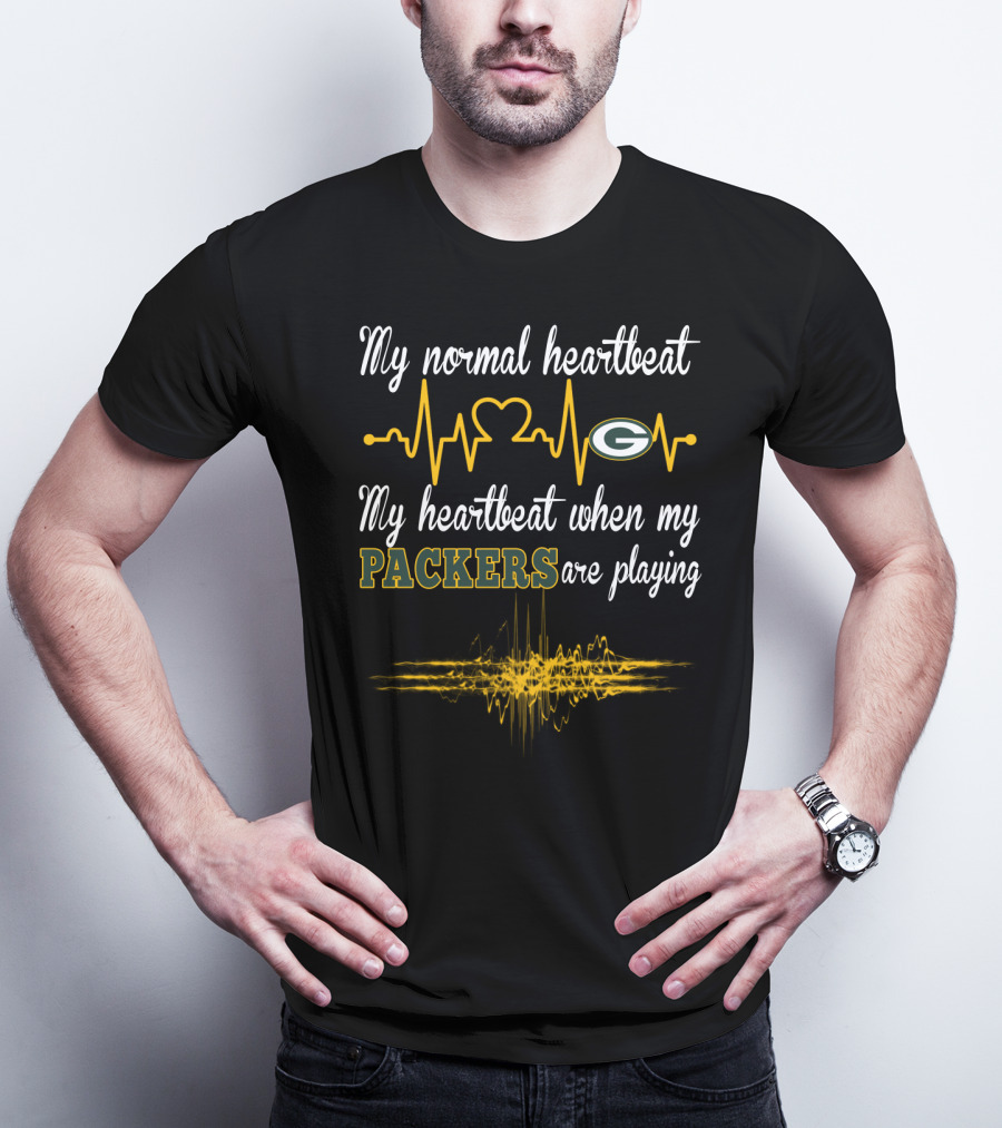 My Normal Heartbeat My Heartbeat When My Packers Are Playing T-Shirt