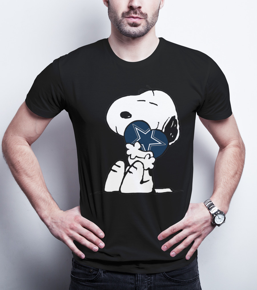 Snoopy Hugging Dallas Cowboys Star T-Shirt