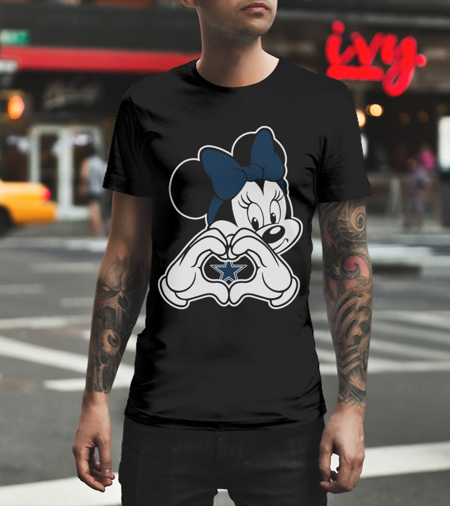 Dallas Cowboys Minnie Mouse Heart Star T-Shirt
