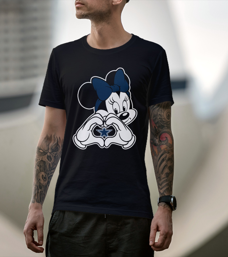 Dallas Cowboys Minnie Mouse Heart Star T-Shirt
