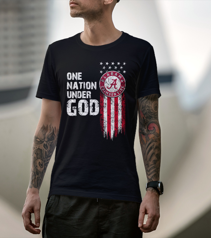 Alabama Crimson Tide One Nation Under God T-Shirt