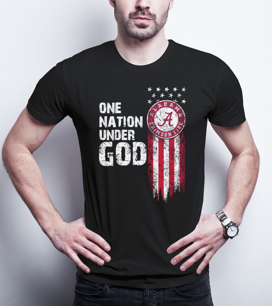 Alabama Crimson Tide One Nation Under God T-Shirt