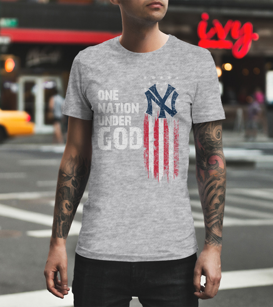 Ny Yankees One Nation Under God American Flag T-Shirt