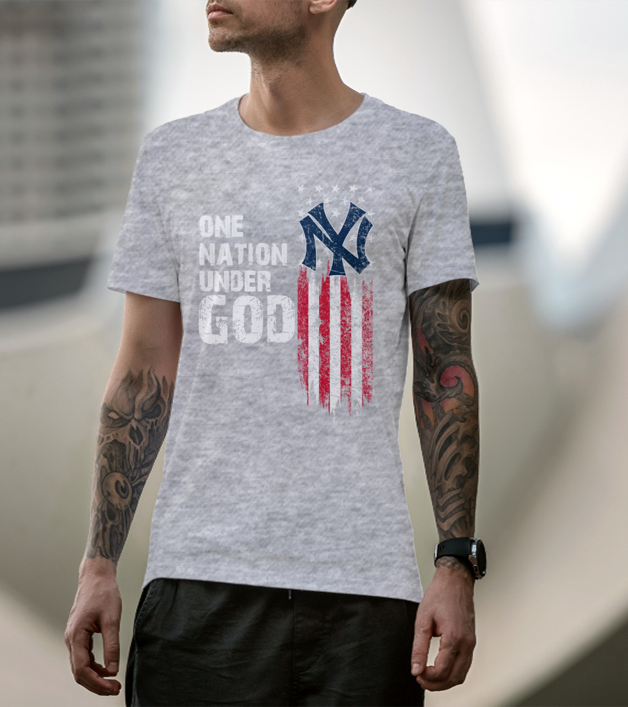 Ny Yankees One Nation Under God American Flag T-Shirt