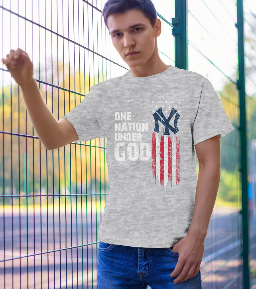 Ny Yankees One Nation Under God American Flag T-Shirt