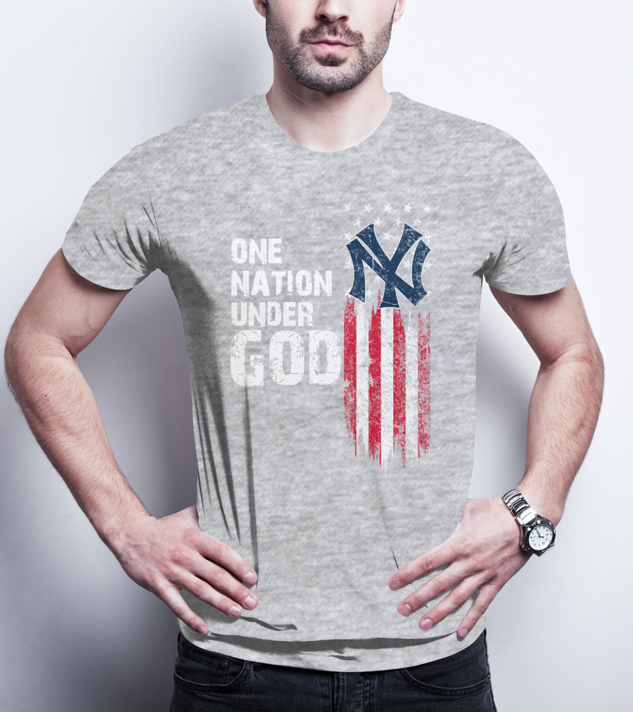 Ny Yankees One Nation Under God American Flag T-Shirt