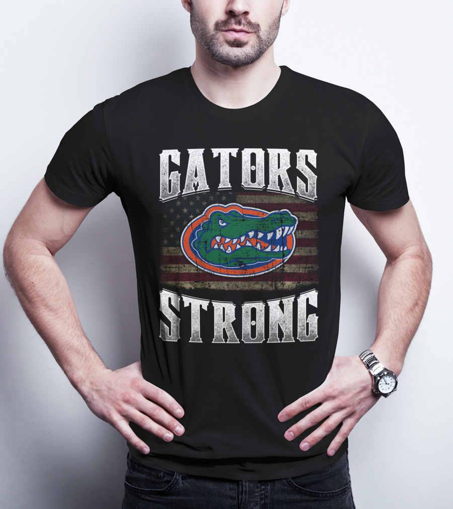 Gators Strong American Flag Florida Gators T-Shirt