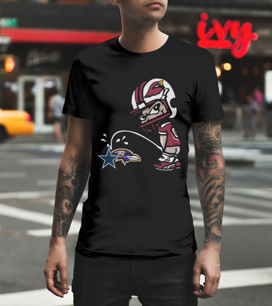 Cardinals Fans Satirical Rivalry With Cowboys And Ravens T-Shirt