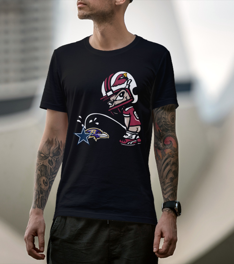 Cardinals Fans Satirical Rivalry With Cowboys And Ravens T-Shirt