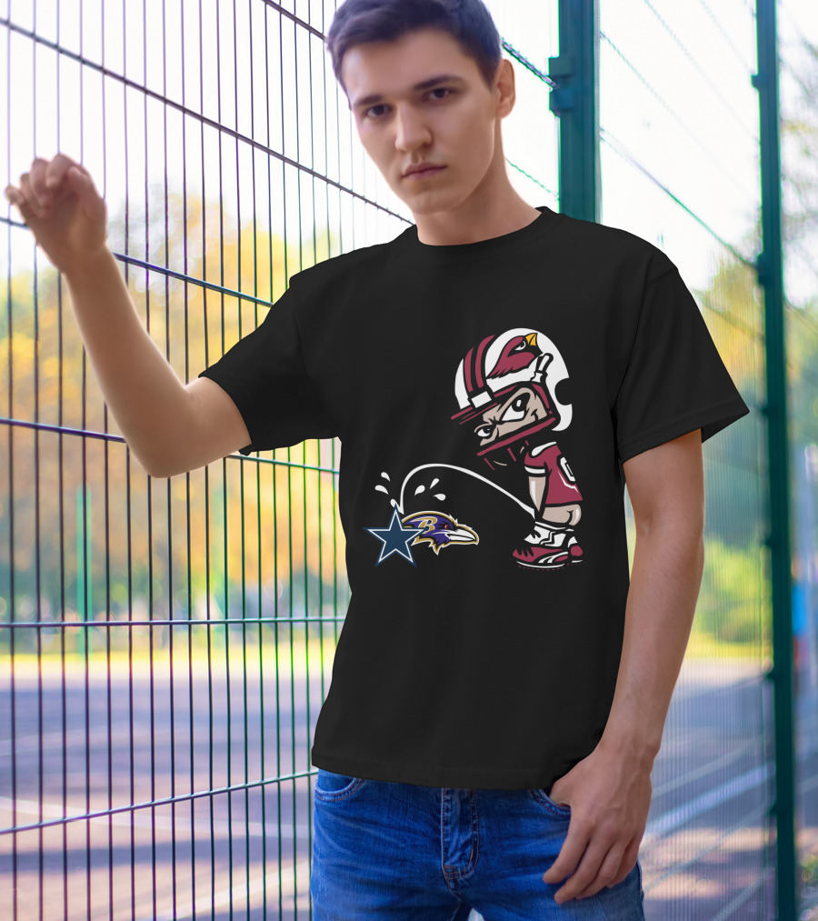 Cardinals Fans Satirical Rivalry With Cowboys And Ravens T-Shirt