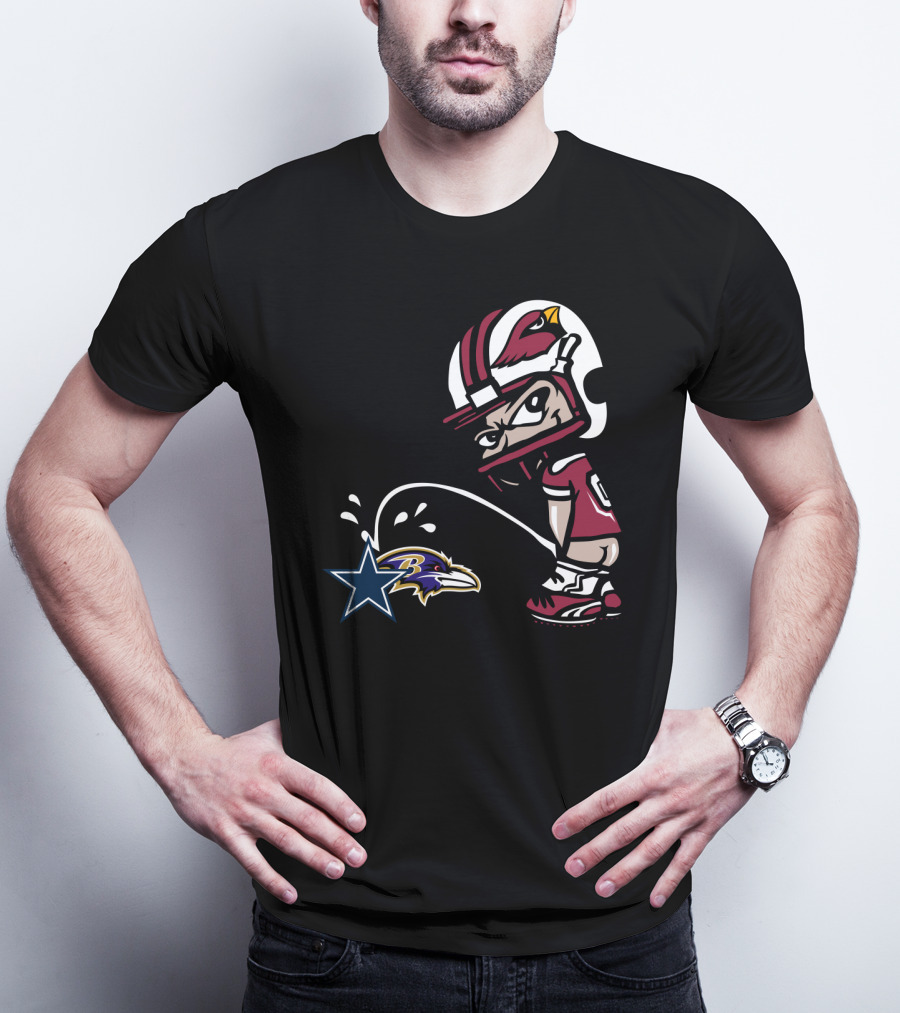 Cardinals Fans Satirical Rivalry With Cowboys And Ravens T-Shirt