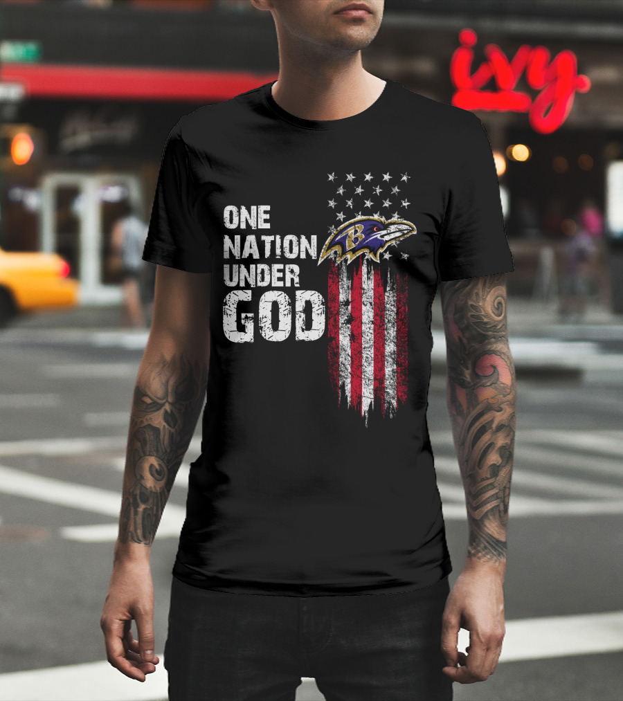 One Nation Under God Baltimore Ravens T-Shirt