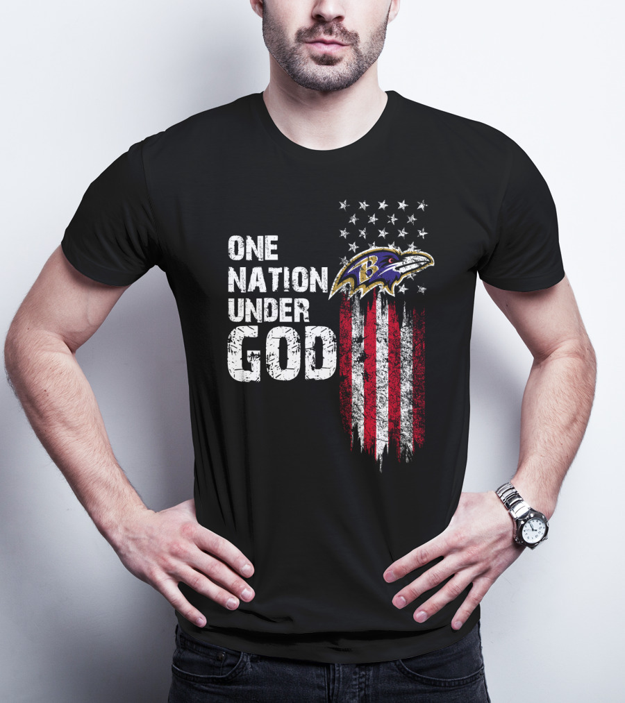 One Nation Under God Baltimore Ravens T-Shirt
