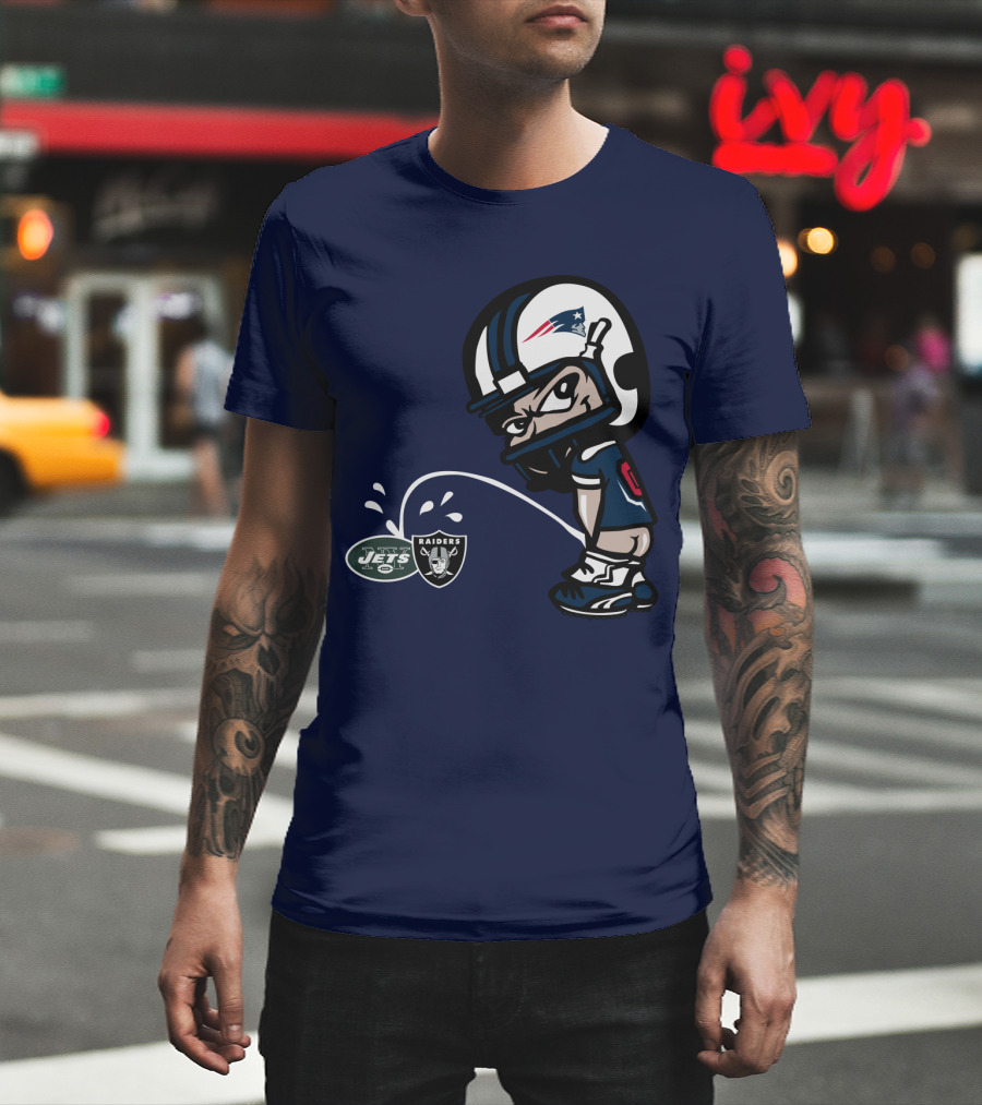 New England Patriots Jets Raiders Rivalry T-Shirt