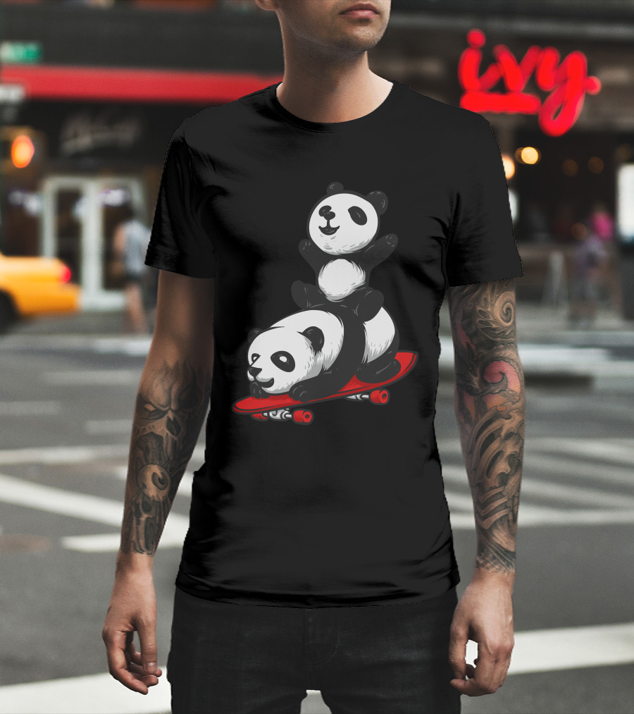 Camp Mau Panda Skateboarding Adventure T-Shirt