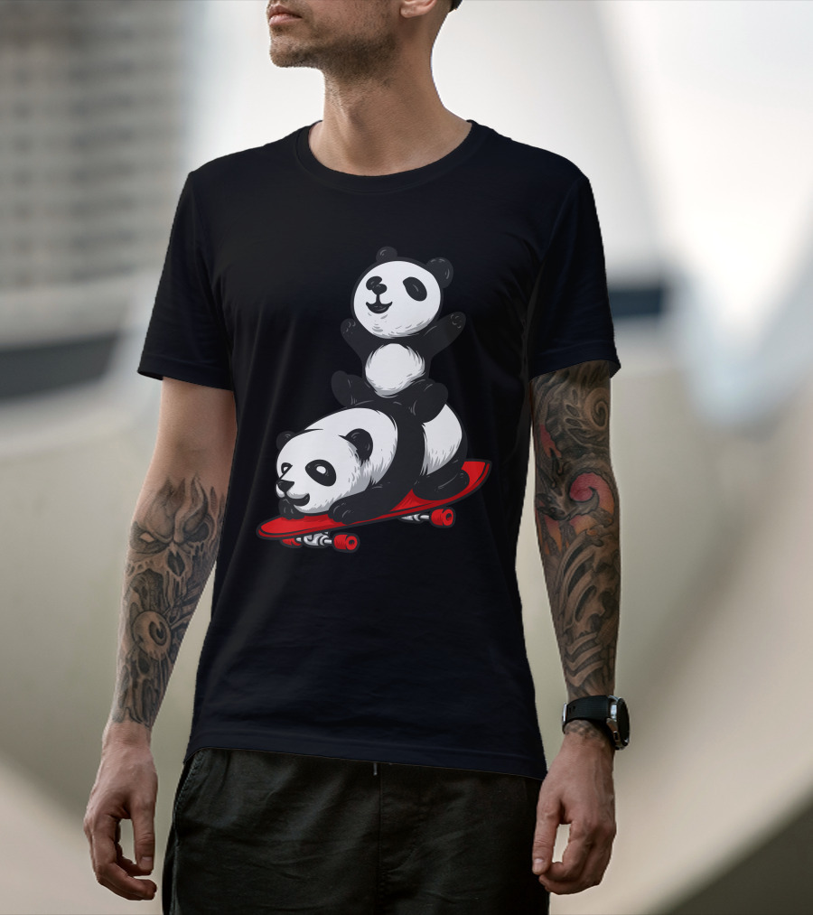 Camp Mau Panda Skateboarding Adventure T-Shirt