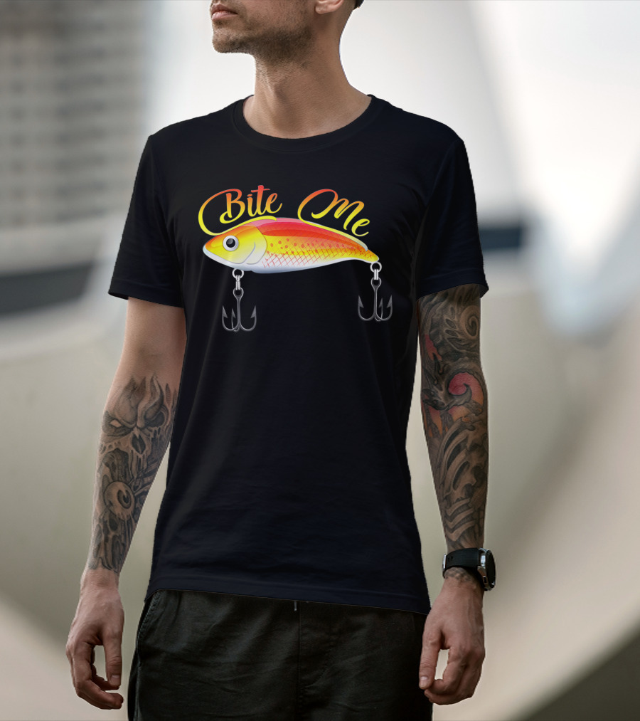 Bite Me Fishing Lure Hooks T-Shirt