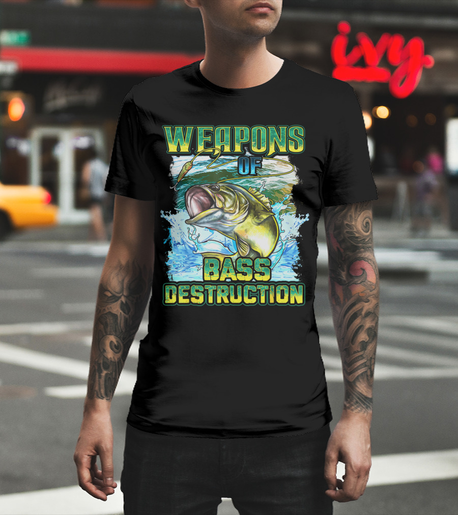 Weapons Of Bass Destruction Fisherman Bass Fishing T-Shirt