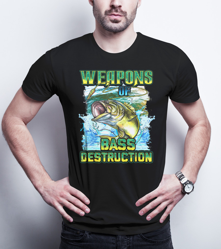 Weapons Of Bass Destruction Fisherman Bass Fishing T-Shirt