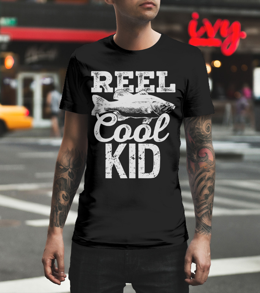 Reel Cool Kid Fishing Outdoor Angler T-Shirt