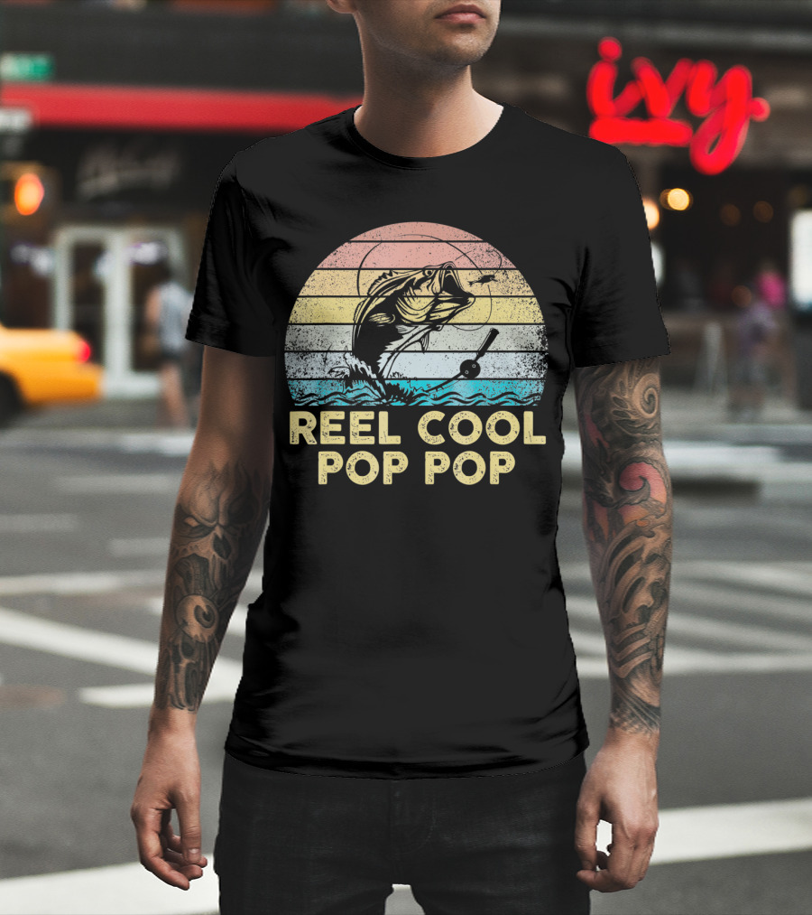 Reel Cool Pop Pop Retro Vintage Fishing Reel T-Shirt