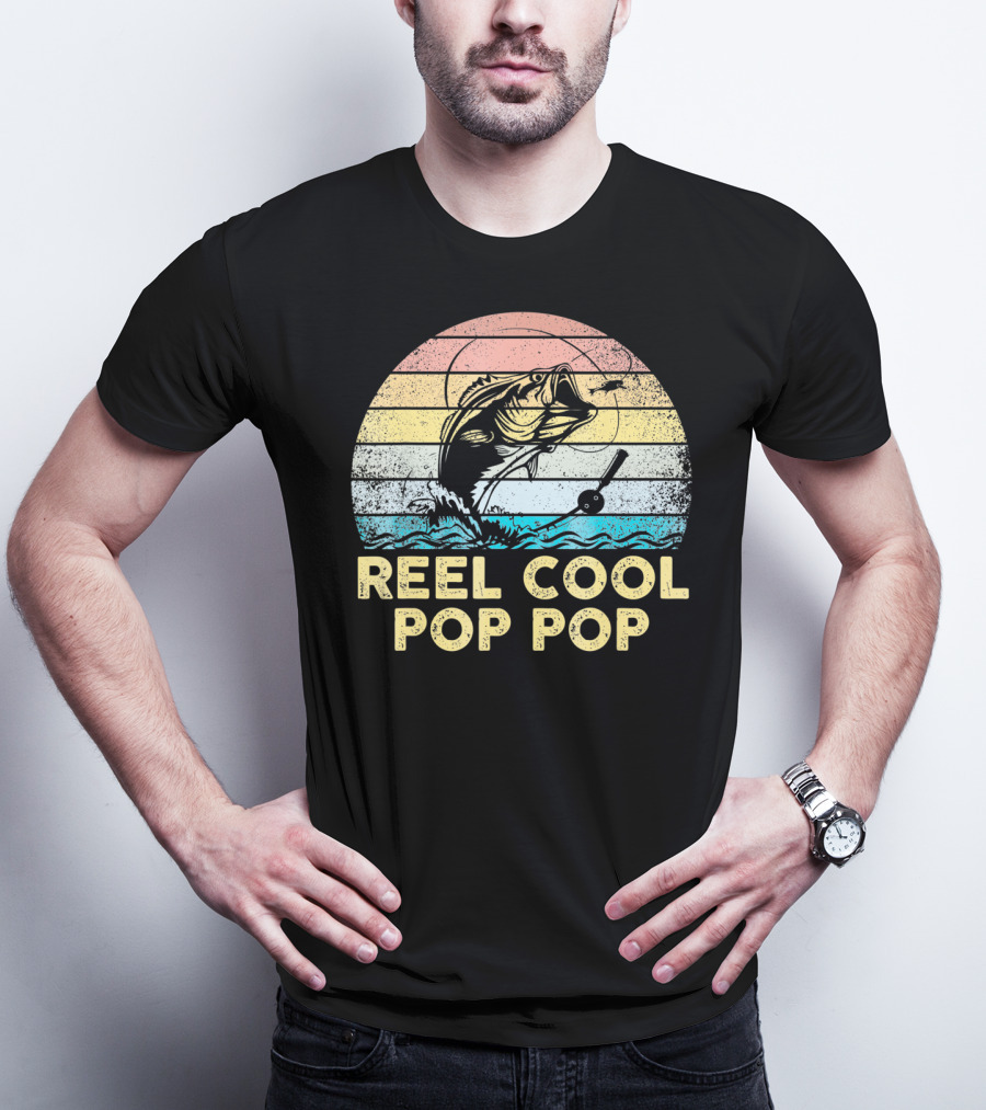 Reel Cool Pop Pop Retro Vintage Fishing Reel T-Shirt