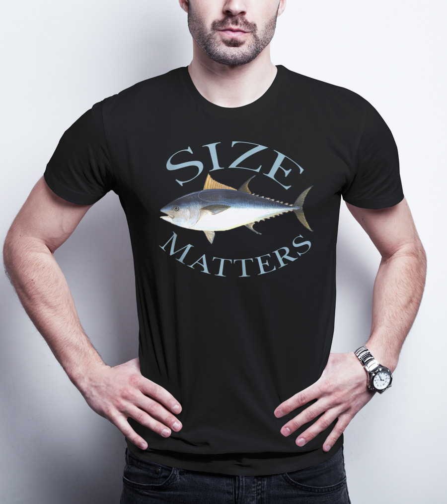 Size Matters Bluefin Tuna Fishing Pun Angler Gear T-Shirt