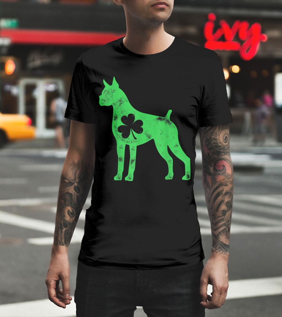Boxer Dog Shamrock St Patricks Day Lover T-Shirt