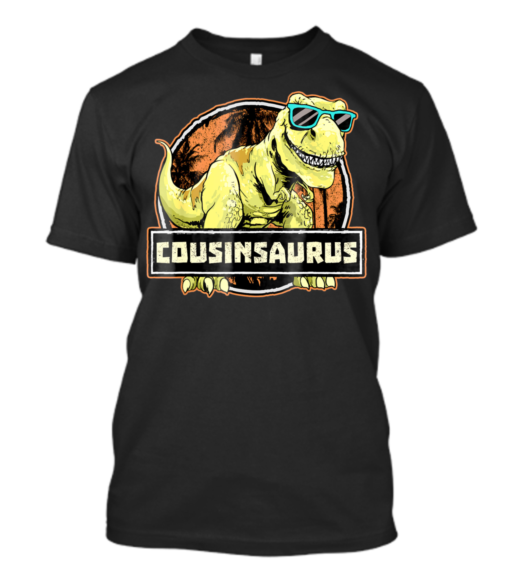 COUSINSAURUS REX Dinosaur With Sunglasses T-Shirt