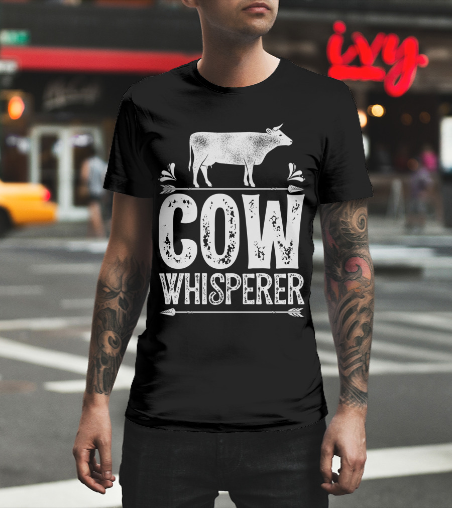 Cow Whisperer Cows Farm Funny Farmer Farming T-Shirt