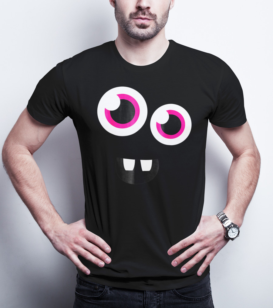 Cute Funny Halloween Monster Face Eyes Kids Man T-Shirt