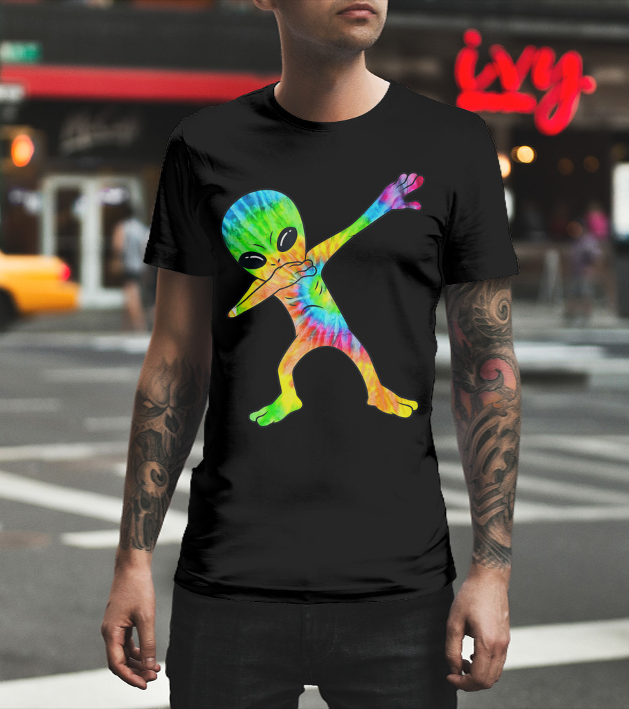 Tie Dye Dabbing Alien T-Shirt