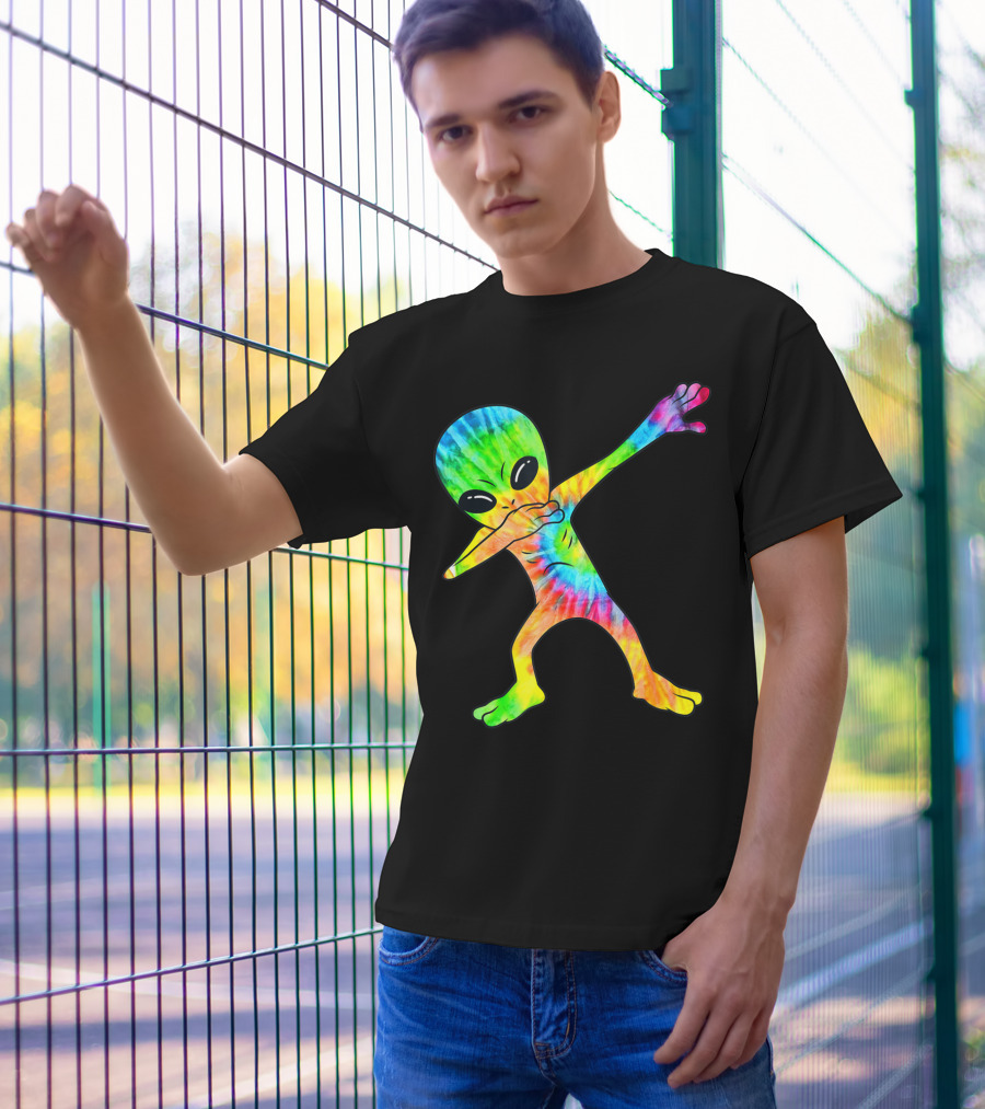 Tie Dye Dabbing Alien T-Shirt