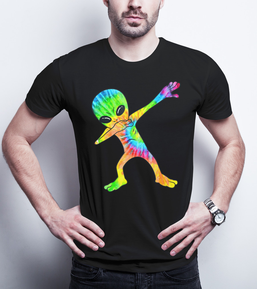 Tie Dye Dabbing Alien T-Shirt