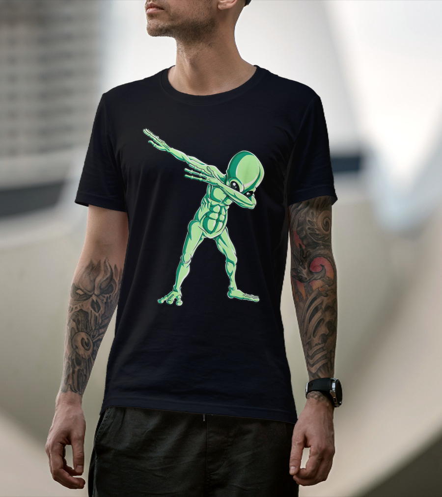 Dabbing Alien Dab Hip Hop Funny UFO Creature T-Shirt
