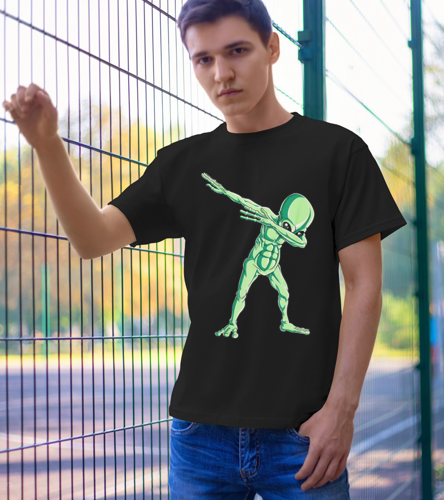 Dabbing Alien Dab Hip Hop Funny UFO Creature T-Shirt