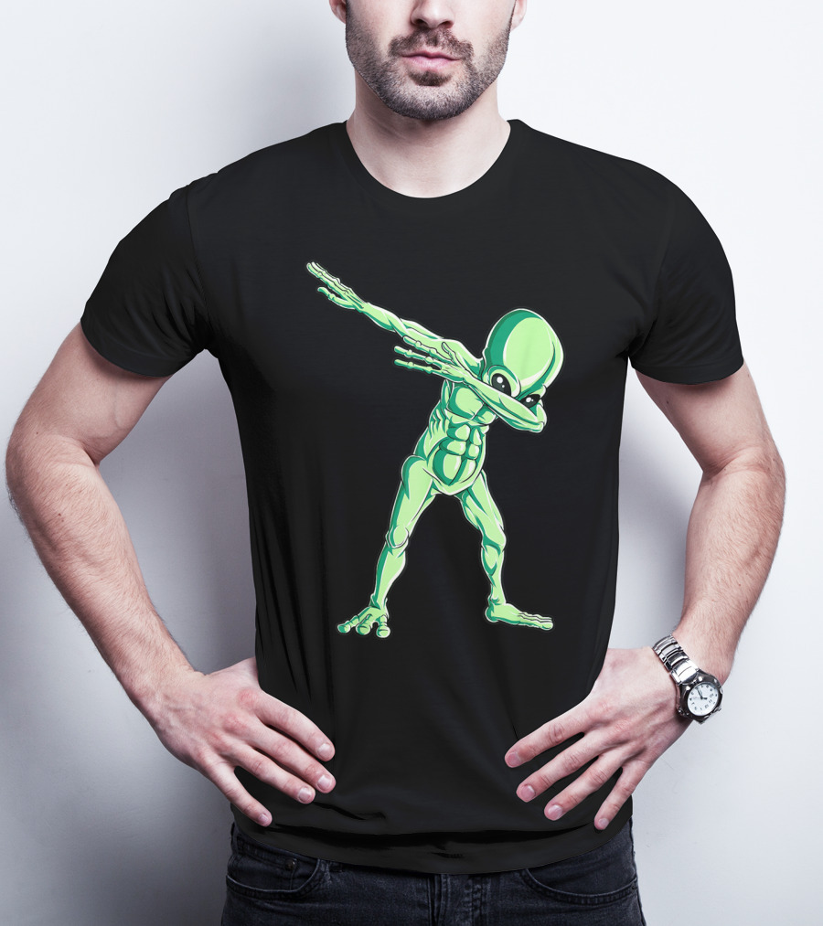 Dabbing Alien Dab Hip Hop Funny UFO Creature T-Shirt
