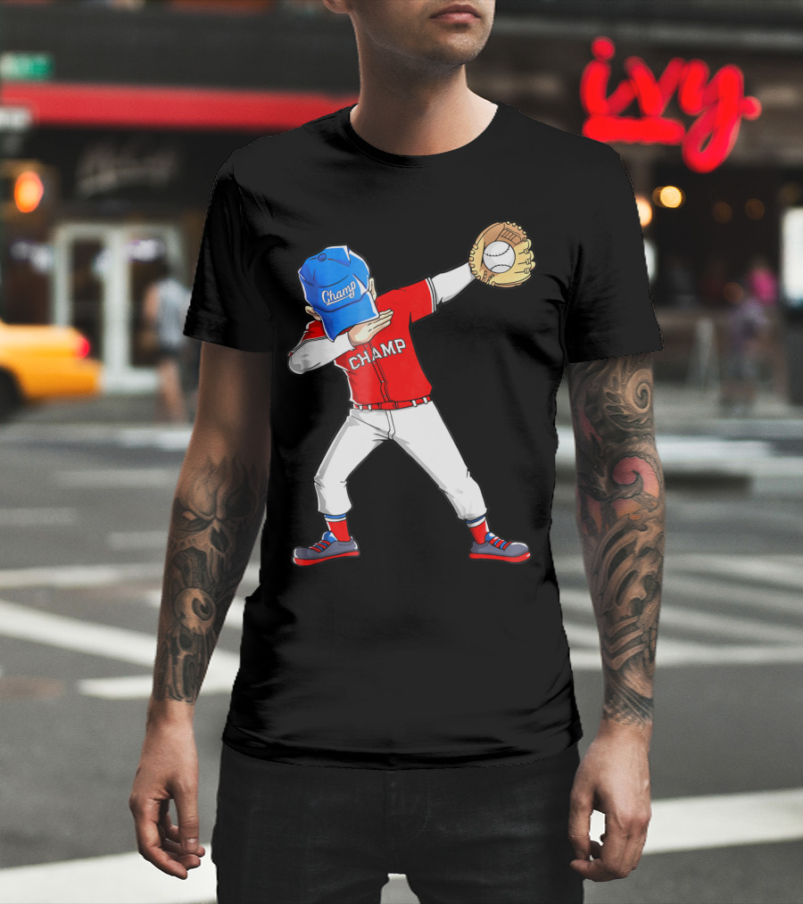 Champ Dabbing Baseball Dab Dance T-Shirt